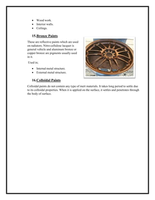 Types of Paint with Application | PDF