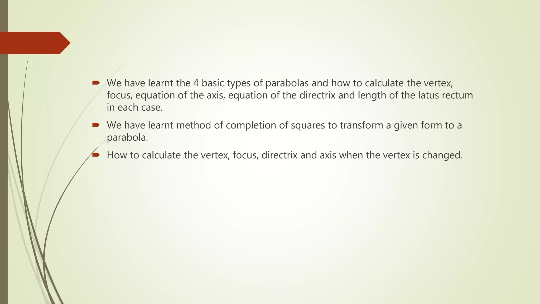 TYPES OF PARABOLA | PPTX | Physics | Science