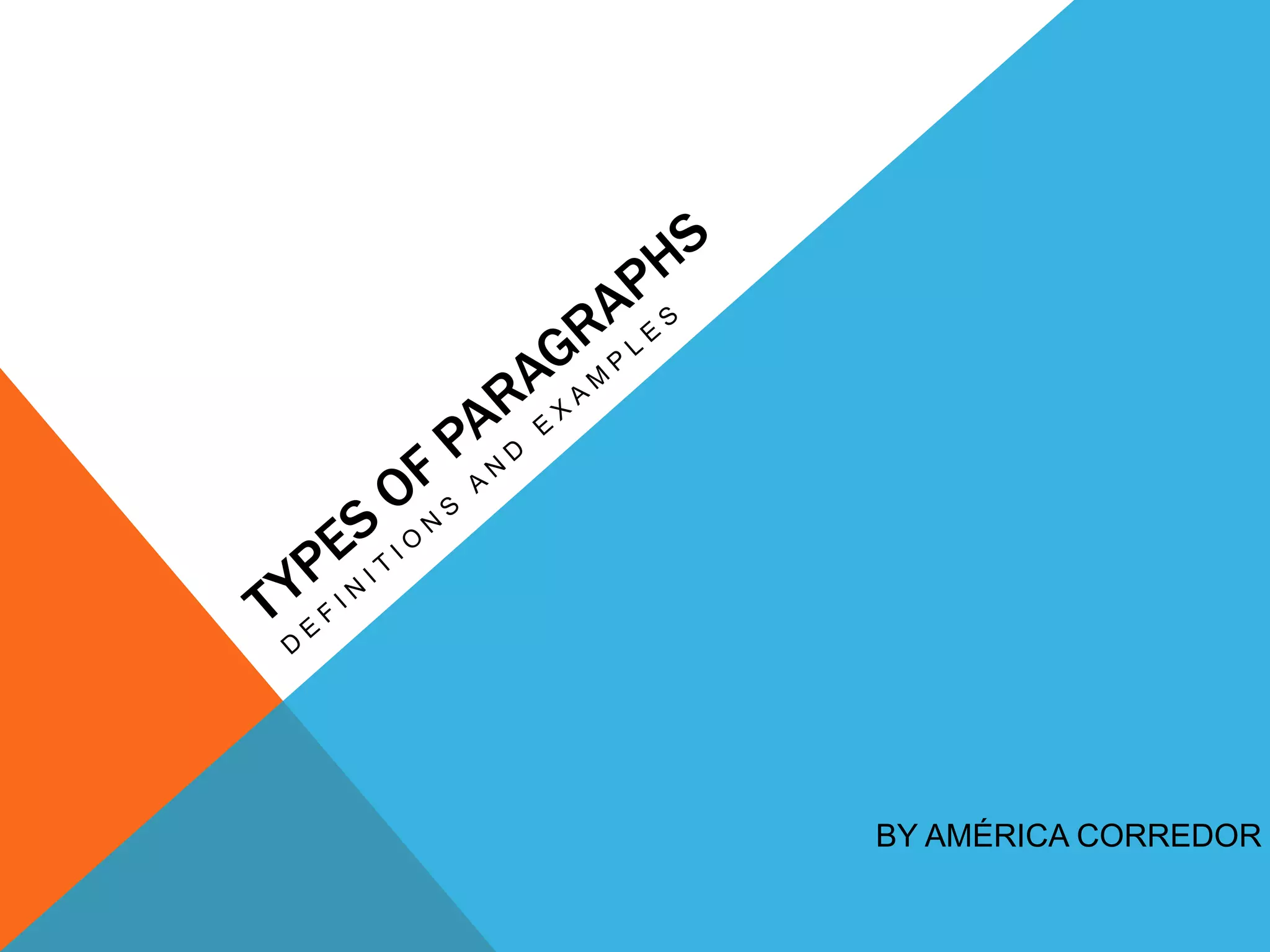 Types of paragrahs | PPTX