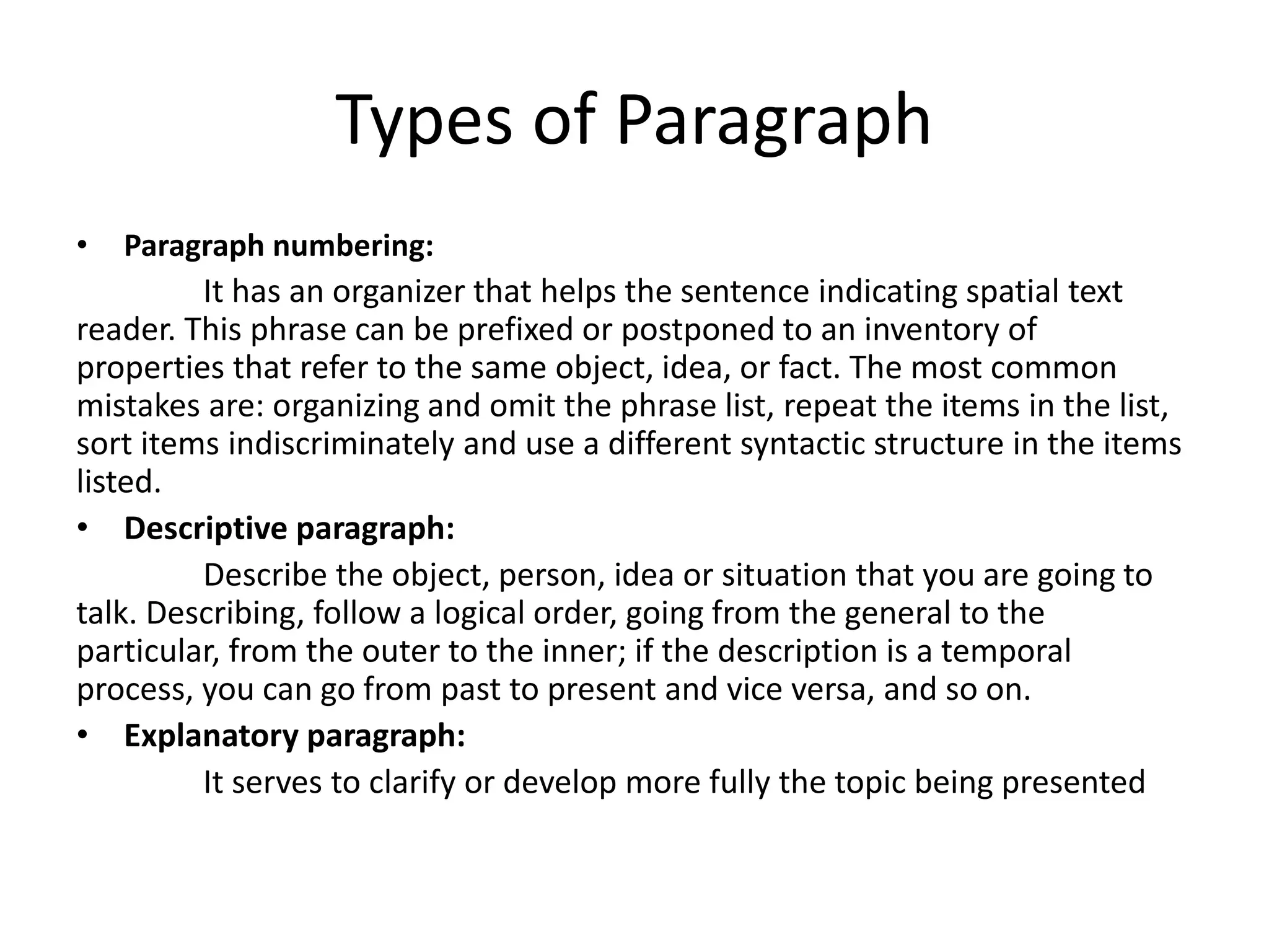 Types of paragraph | PPTX