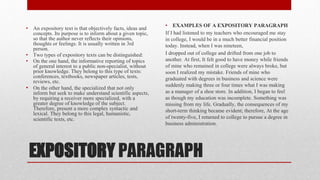 Types of paragraph | PPTX | Education