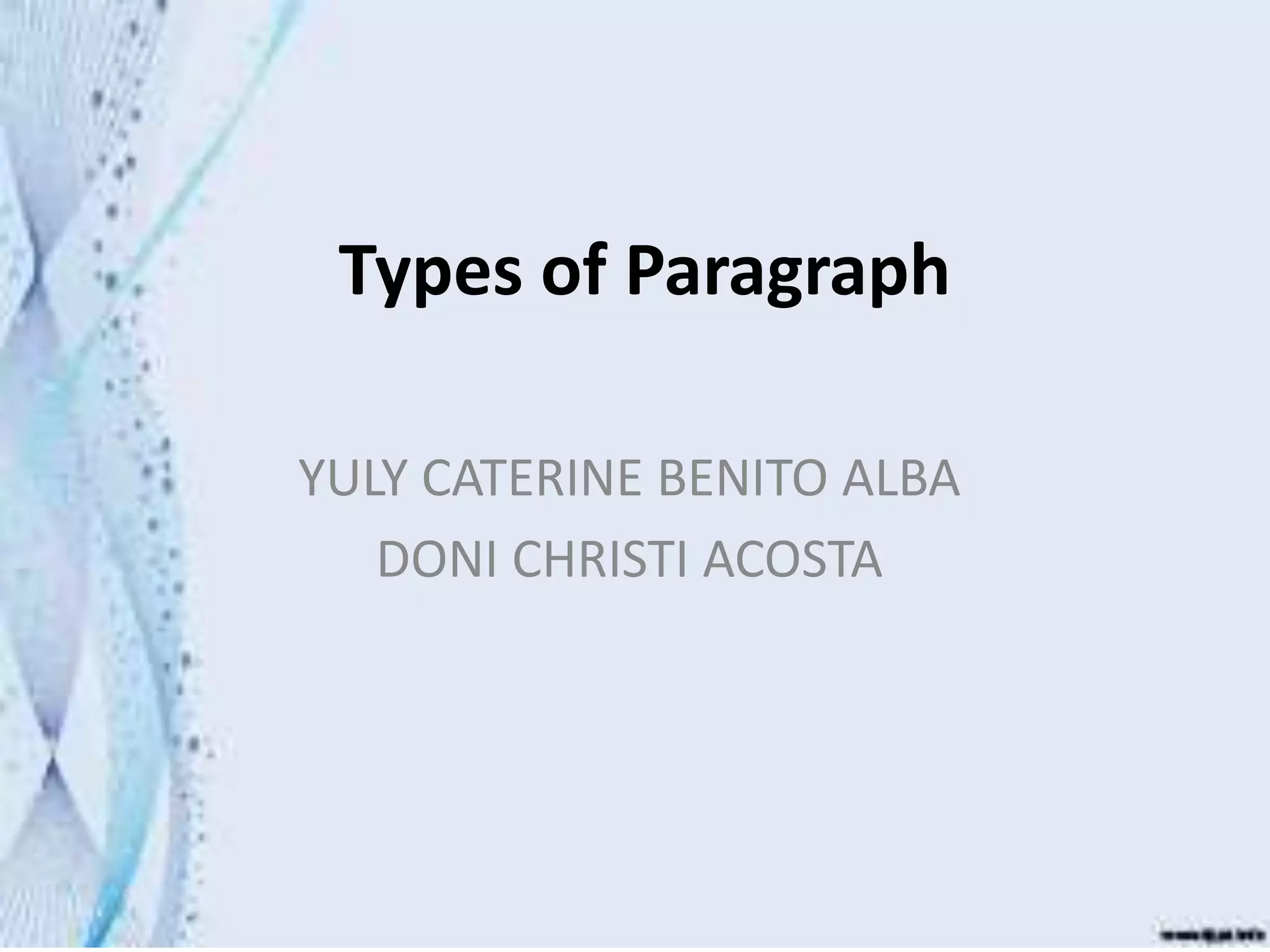 Types of paragraph | PPT