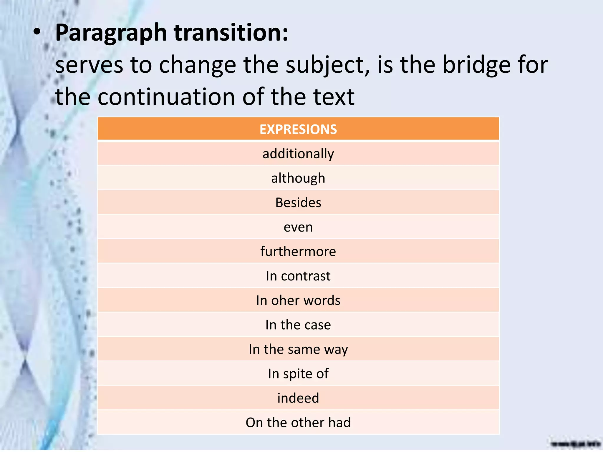 Types of paragraph | PPTX