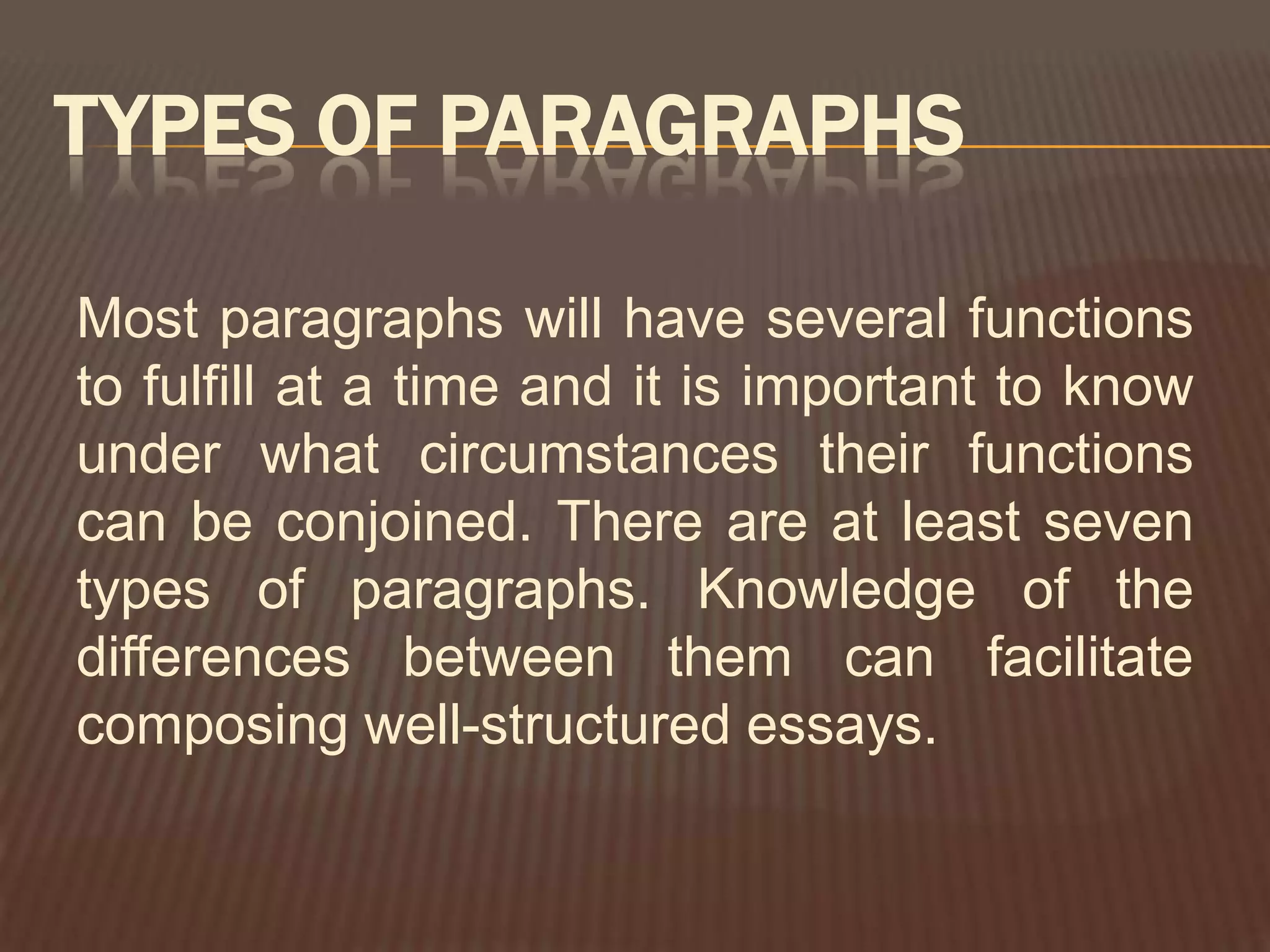 Types of paragraphs | PPTX