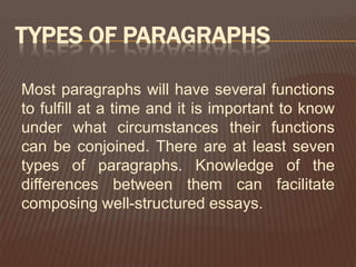 Types of paragraphs | PPTX