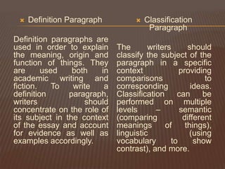 Types of paragraphs | PPTX