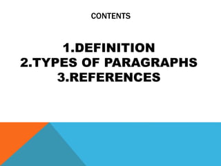 Types of paragraphs | PPT