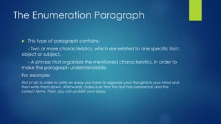 Types of paragraphs | PPT