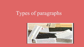 Types of paragraphs | PPTX | Science