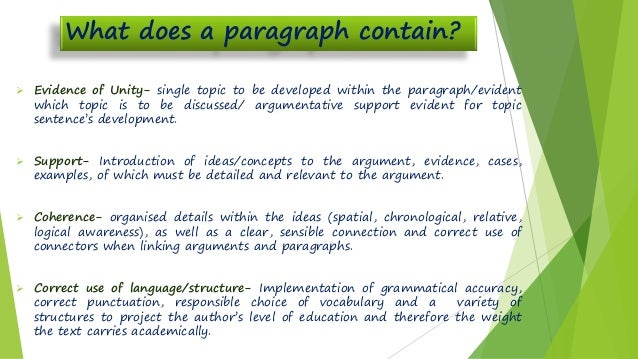 Types of paragraphs