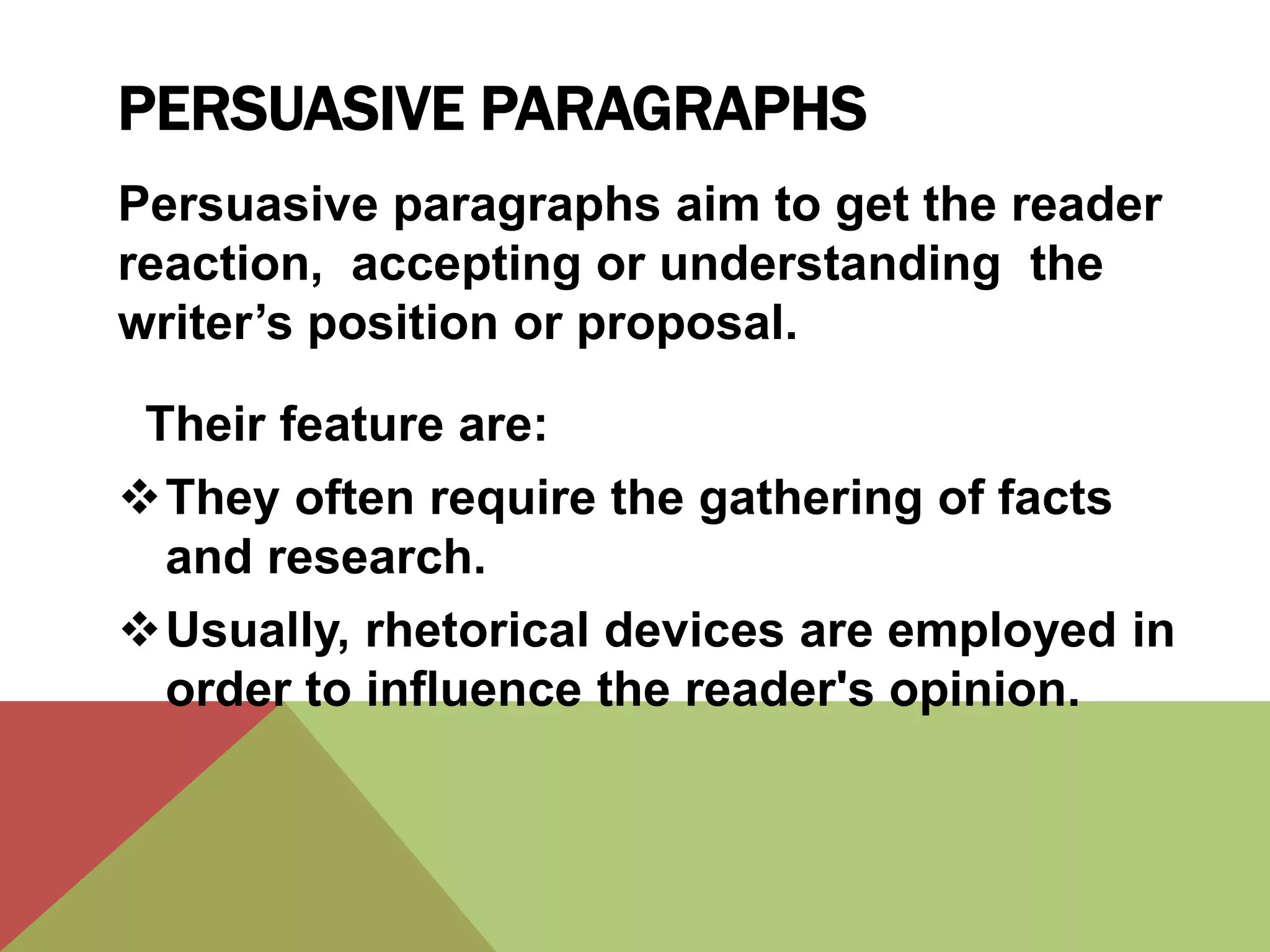Types of paragraphs | PPTX