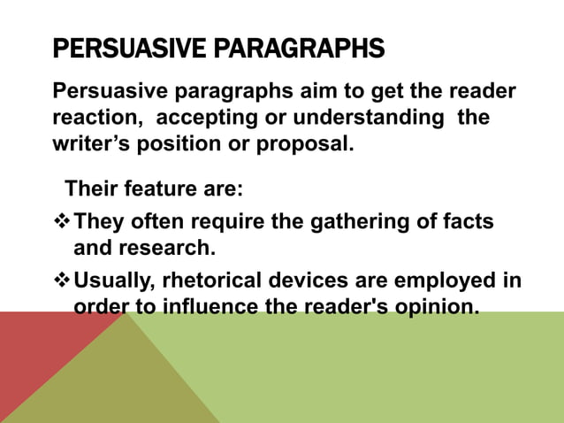 Types of paragraphs | PPTX