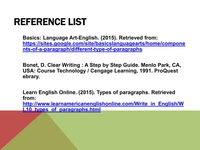 Types of paragraphs | PPTX