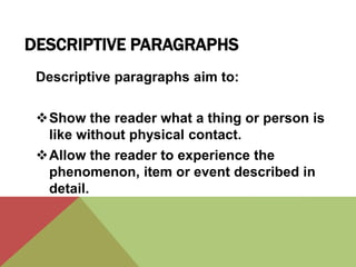 Types of paragraphs | PPTX