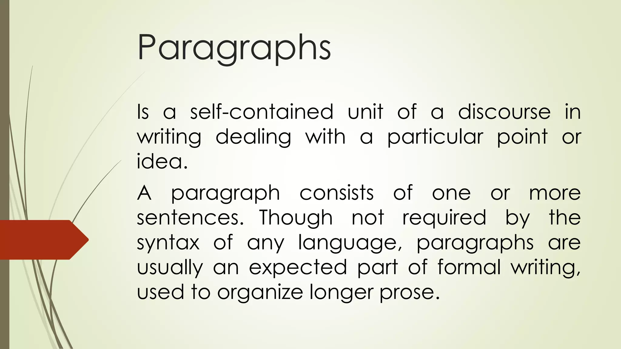 Types of paragraphs | PPTX