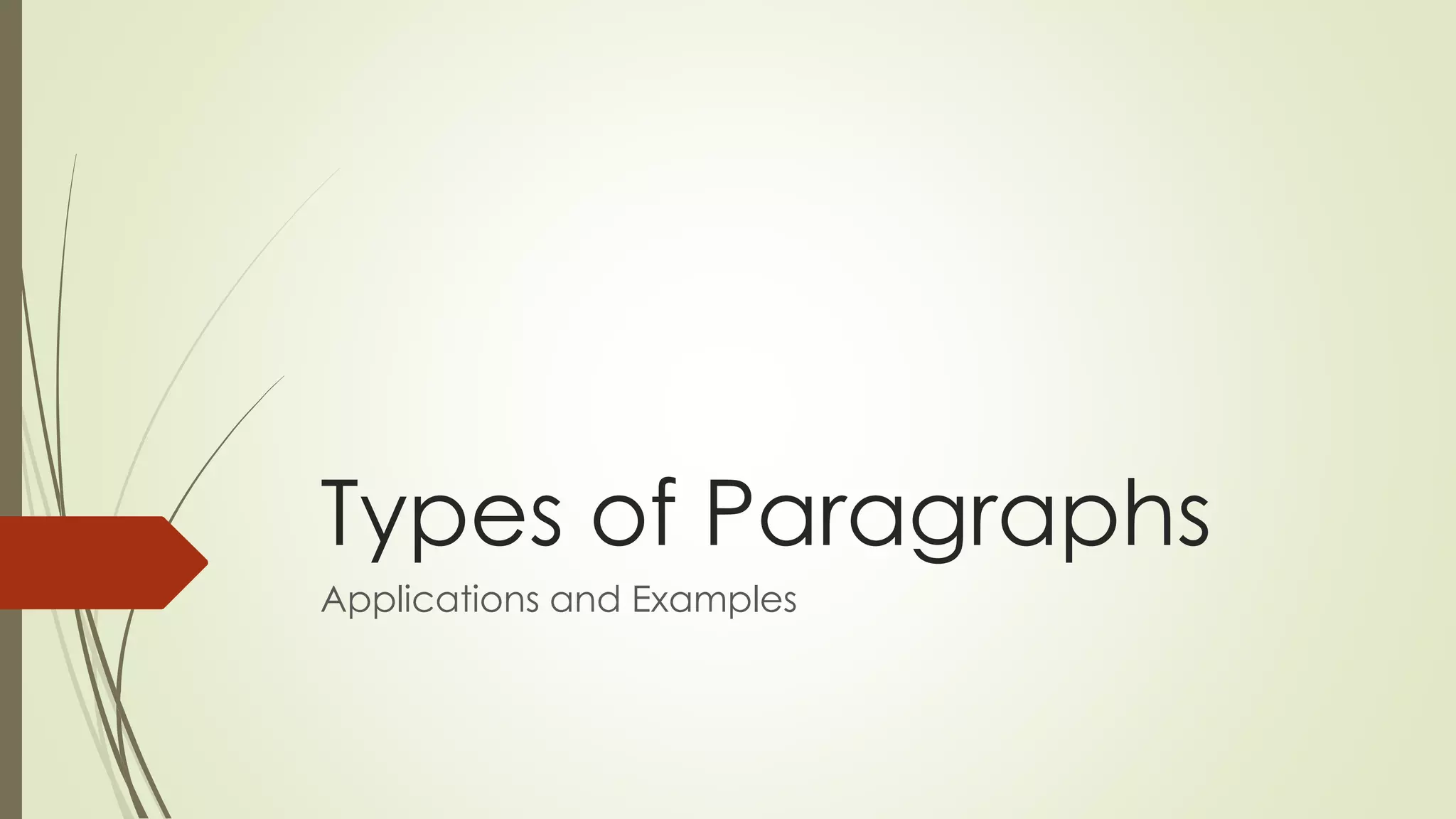 Types of paragraphs | PPT