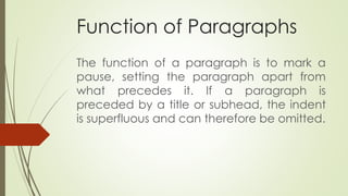 Types of paragraphs | PPTX