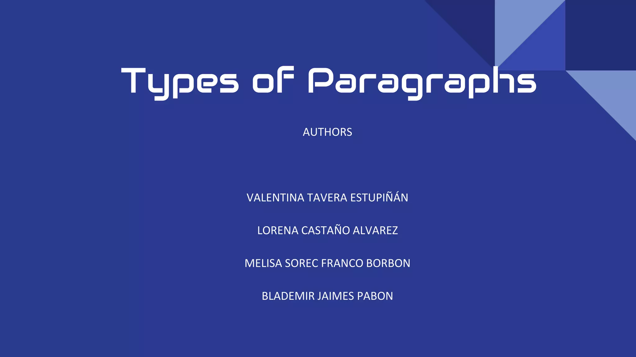 Types of paragraphs | PPT