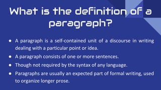 Types of paragraphs | PPT