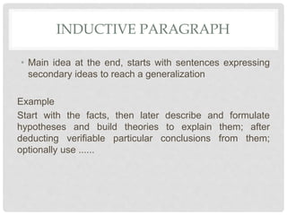 Types of paragraphs | PPT