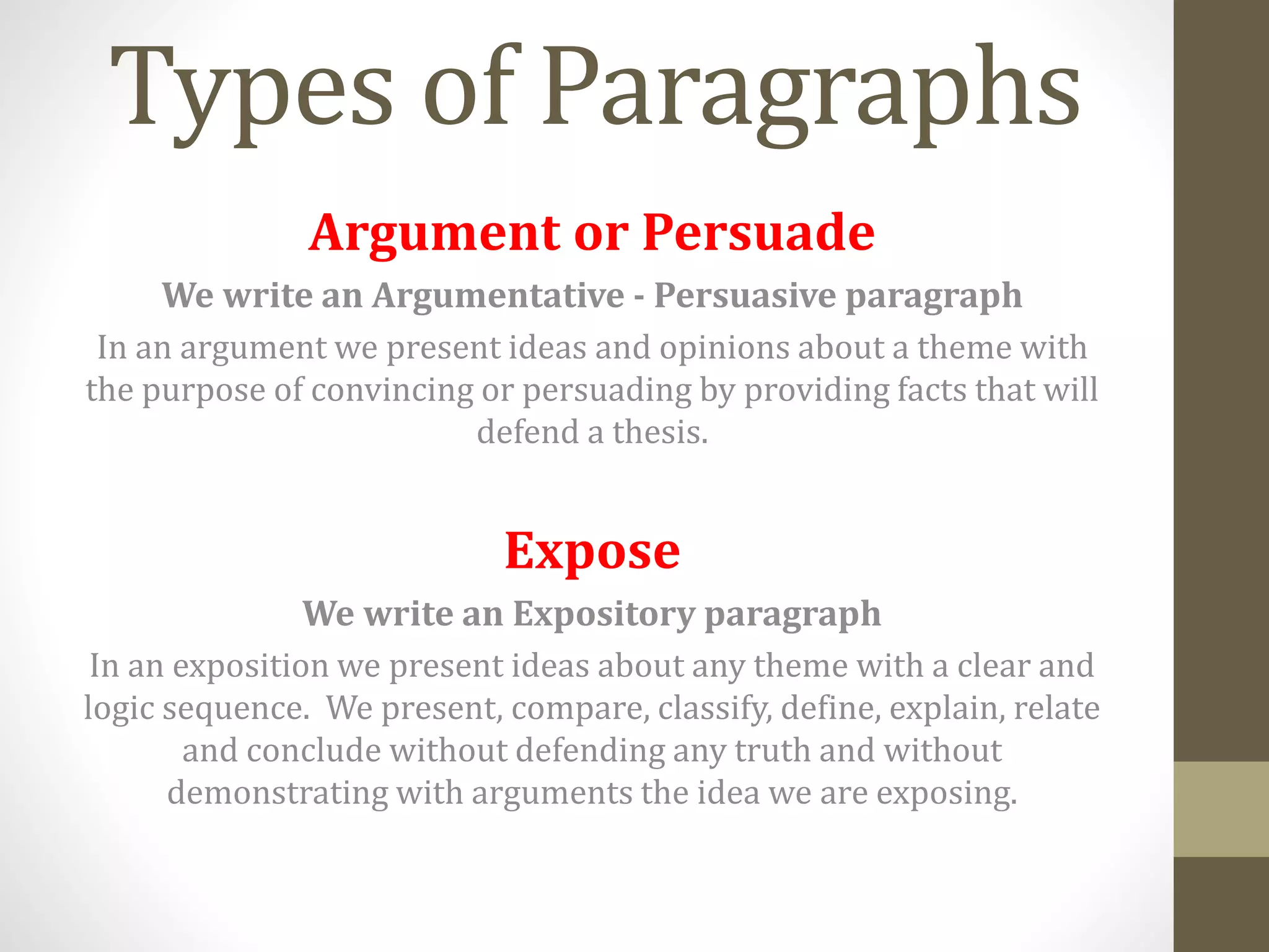 Types of paragraphs | PPTX