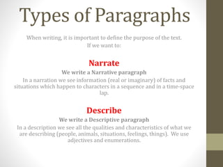 Types of paragraphs | PPT