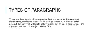 Types of paragraphs | PPT