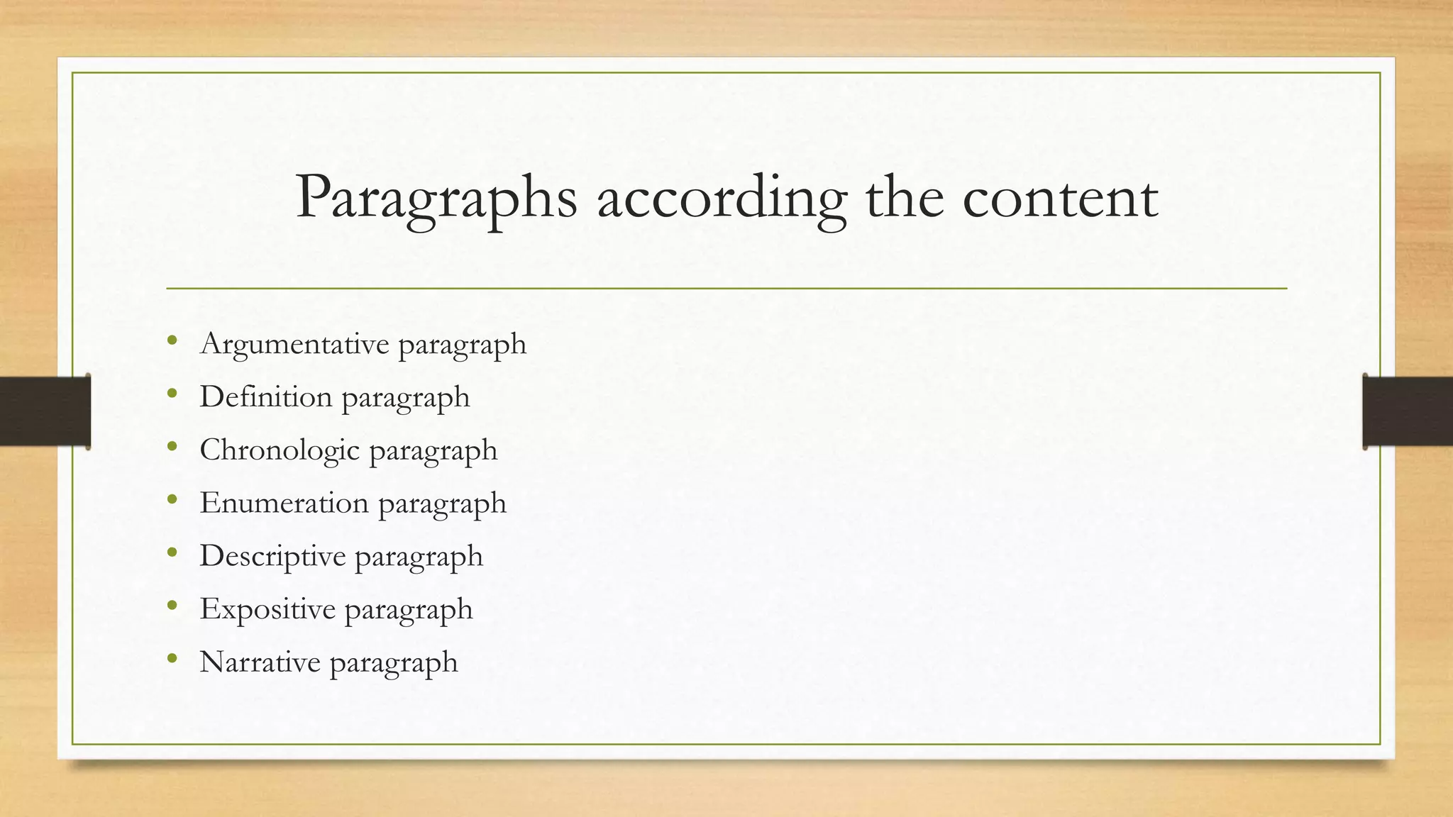Types of paragraphs | PPTX