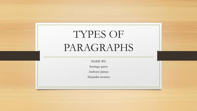 Types of paragraphs | PPT