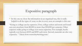 Types of paragraphs | PPTX