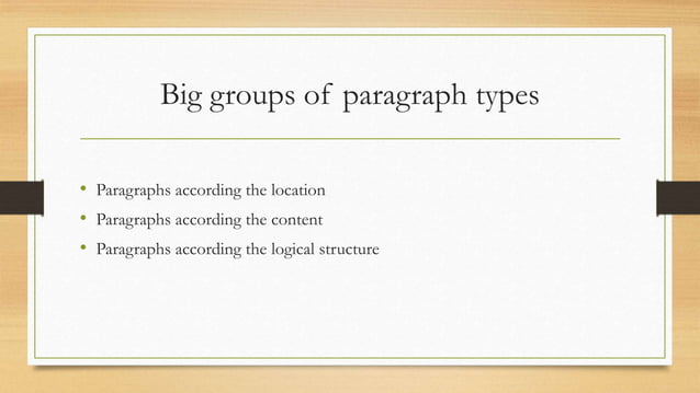 Types of paragraphs | PPT