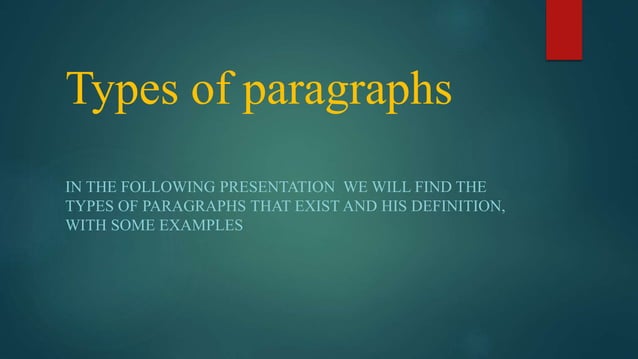 Types of paragraphs | PPT