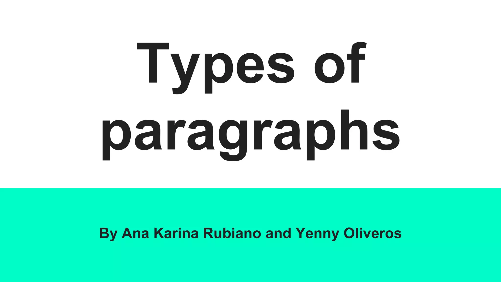 Types of paragraphs | PPTX