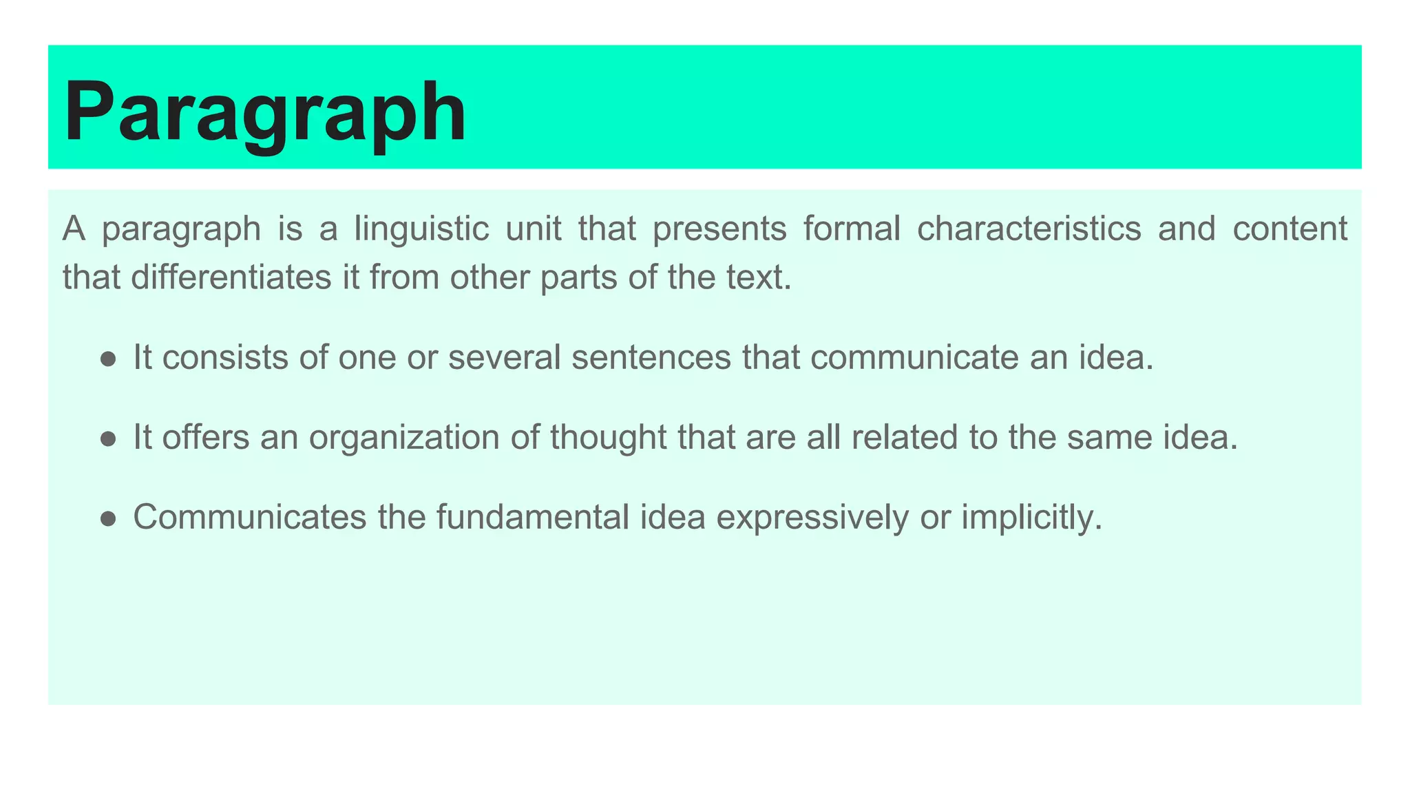 Types of paragraphs | PPTX