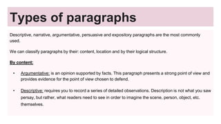 Types of paragraphs | PPTX