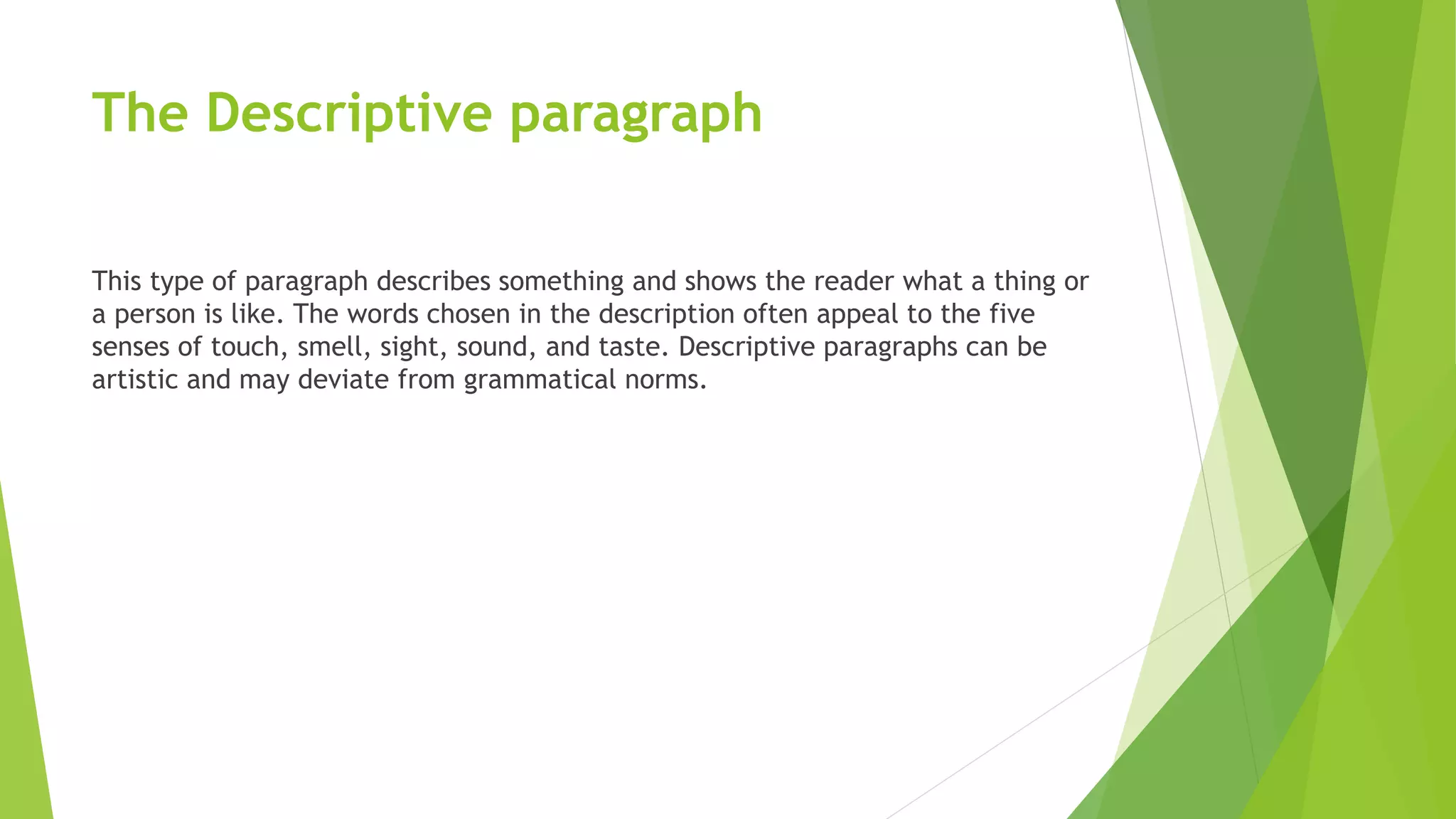 Types of paragraphs | PPTX