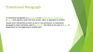 Types of paragraphs | PPTX | Homework and Study | Education