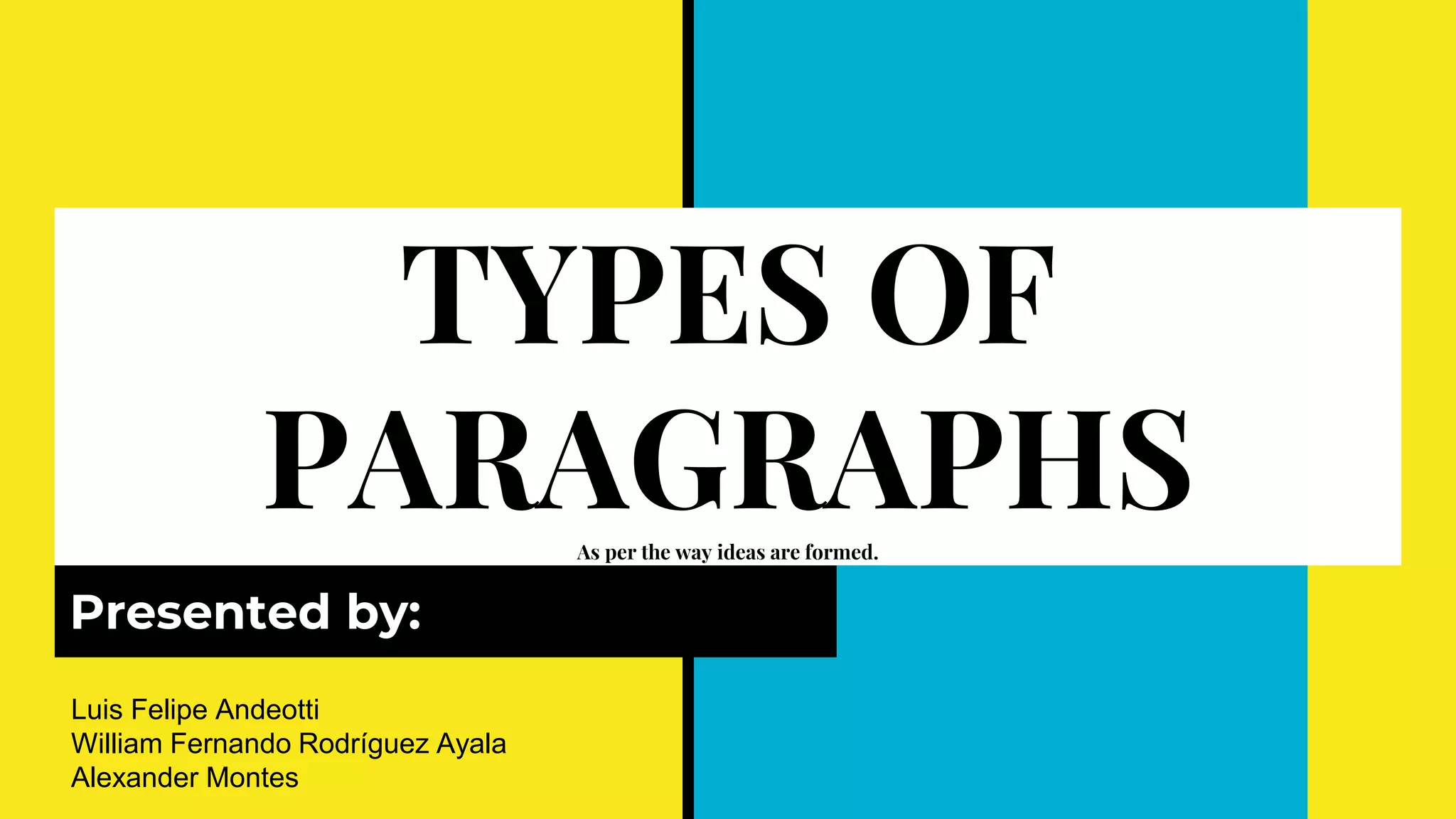 Types of paragraphs | PPT