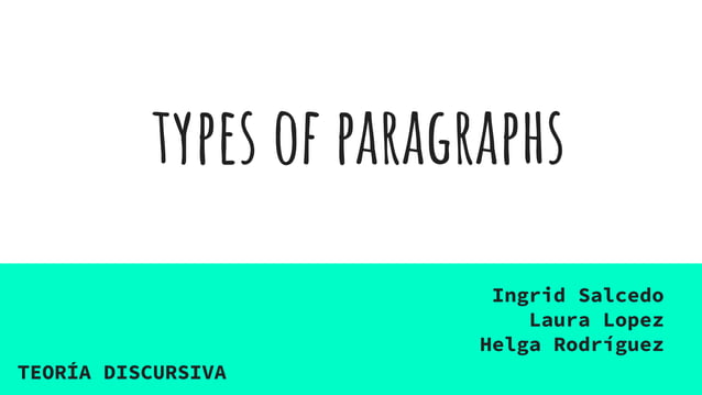 Types of paragraphs | PPTX