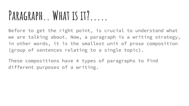 Types of paragraphs | PPTX