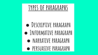 Types of paragraphs | PPTX