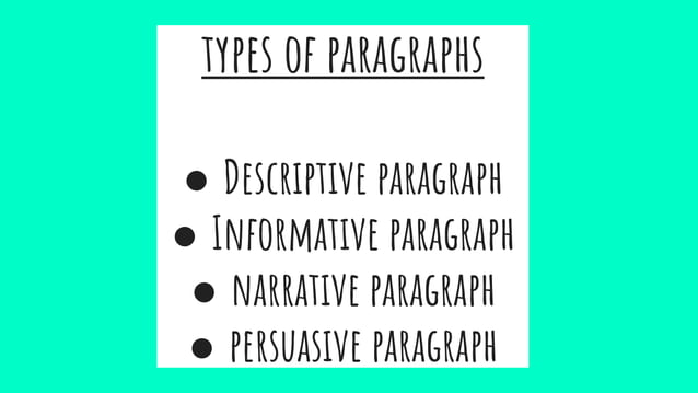 Types of paragraphs | PPTX