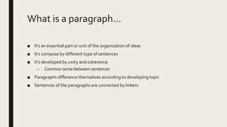 Types of paragraphs | PPTX