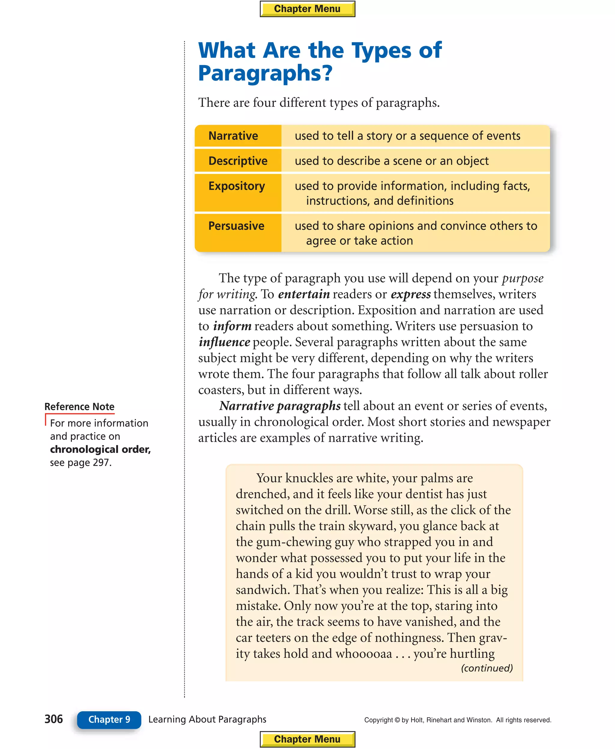 Types of paragraphs | PDF