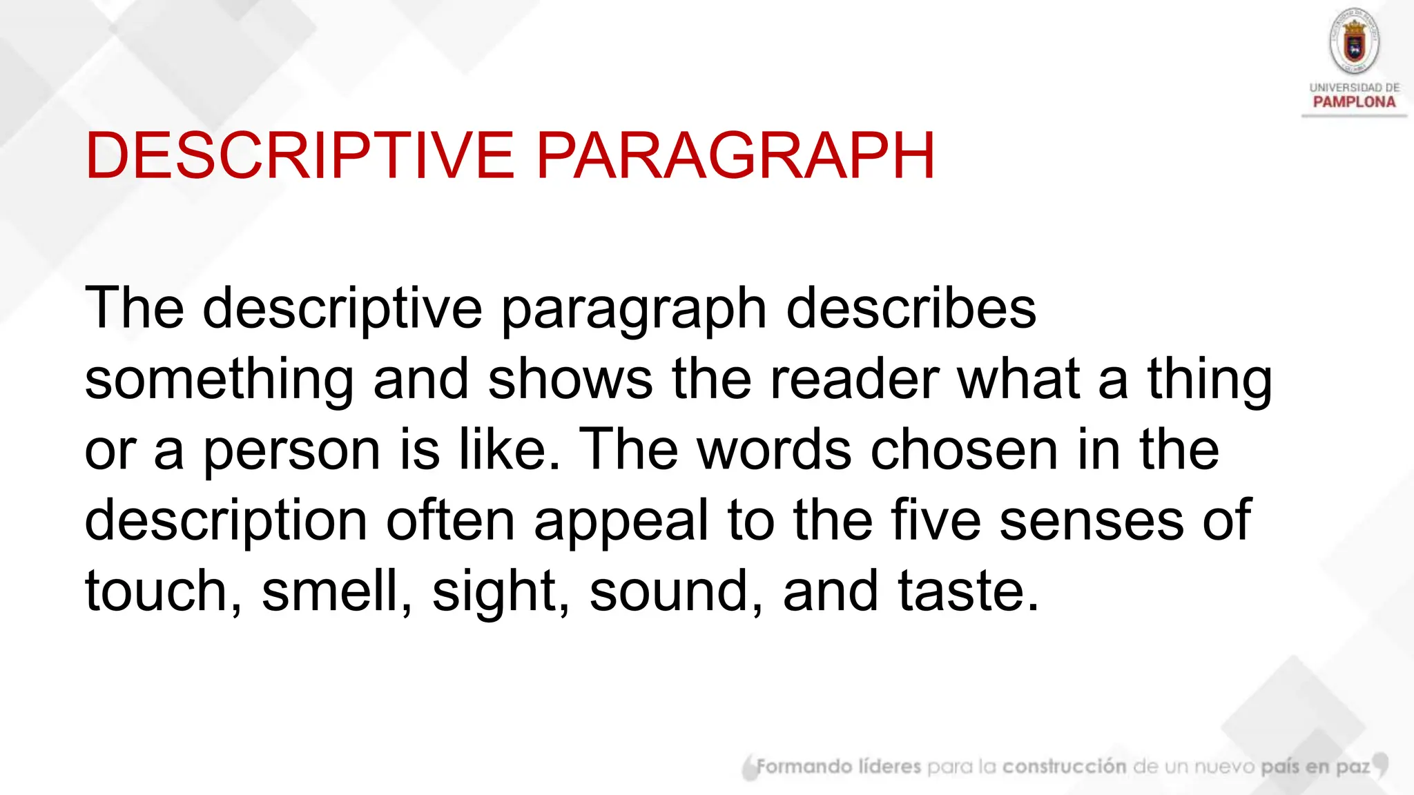 Types of Academic Paragraphs. Explanation | PPT
