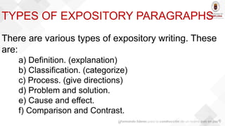 Types of Academic Paragraphs. Explanation | PPTX