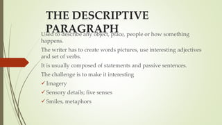 Types of paragraphs | PPTX