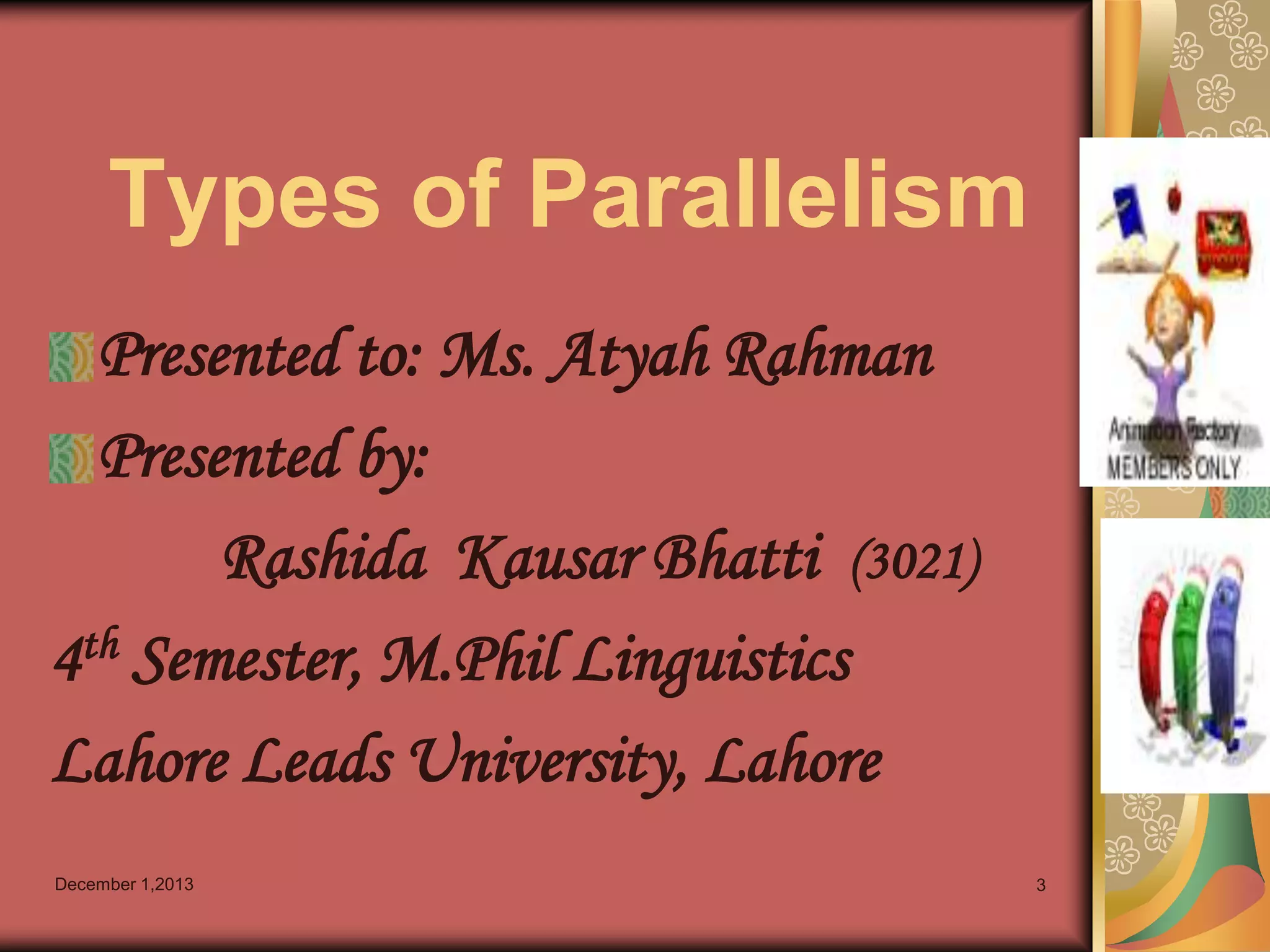 Types of parallelism | PPTX