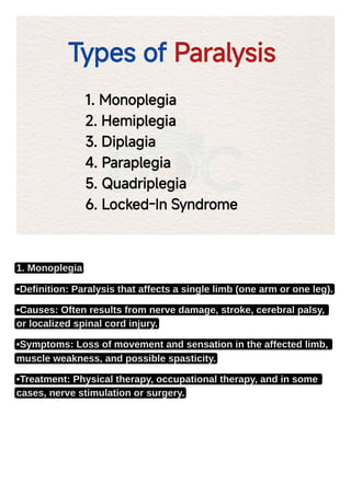 Types of paralysis How many types of paralysis. | PDF