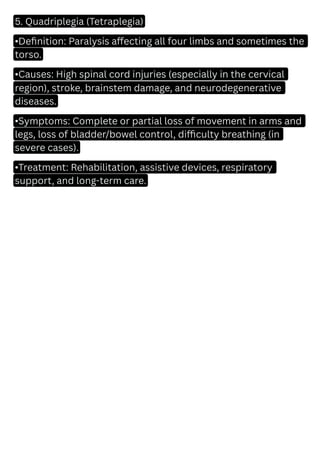 Types of paralysis How many types of paralysis. | PDF